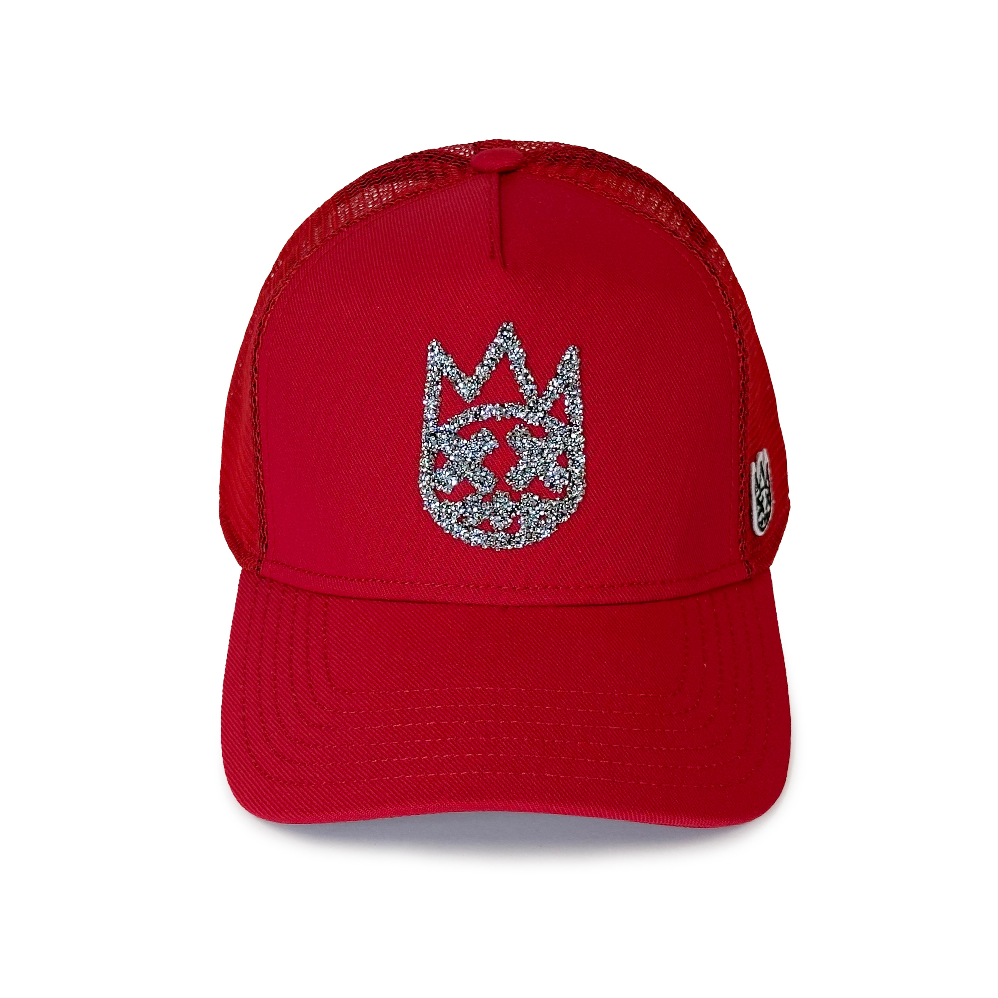 Cult's Crystal Logo Mesh Back Trucker Hat in Red – Cult of Individuality
